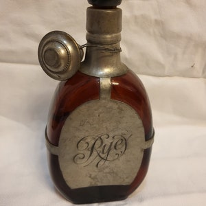 Antique 19th Century Amber Rye Decanter - Etsy