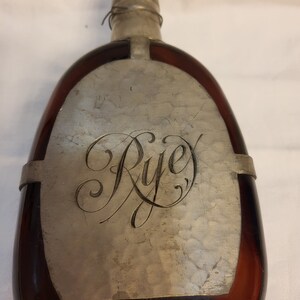 Antique 19th Century Amber Rye Decanter - Etsy