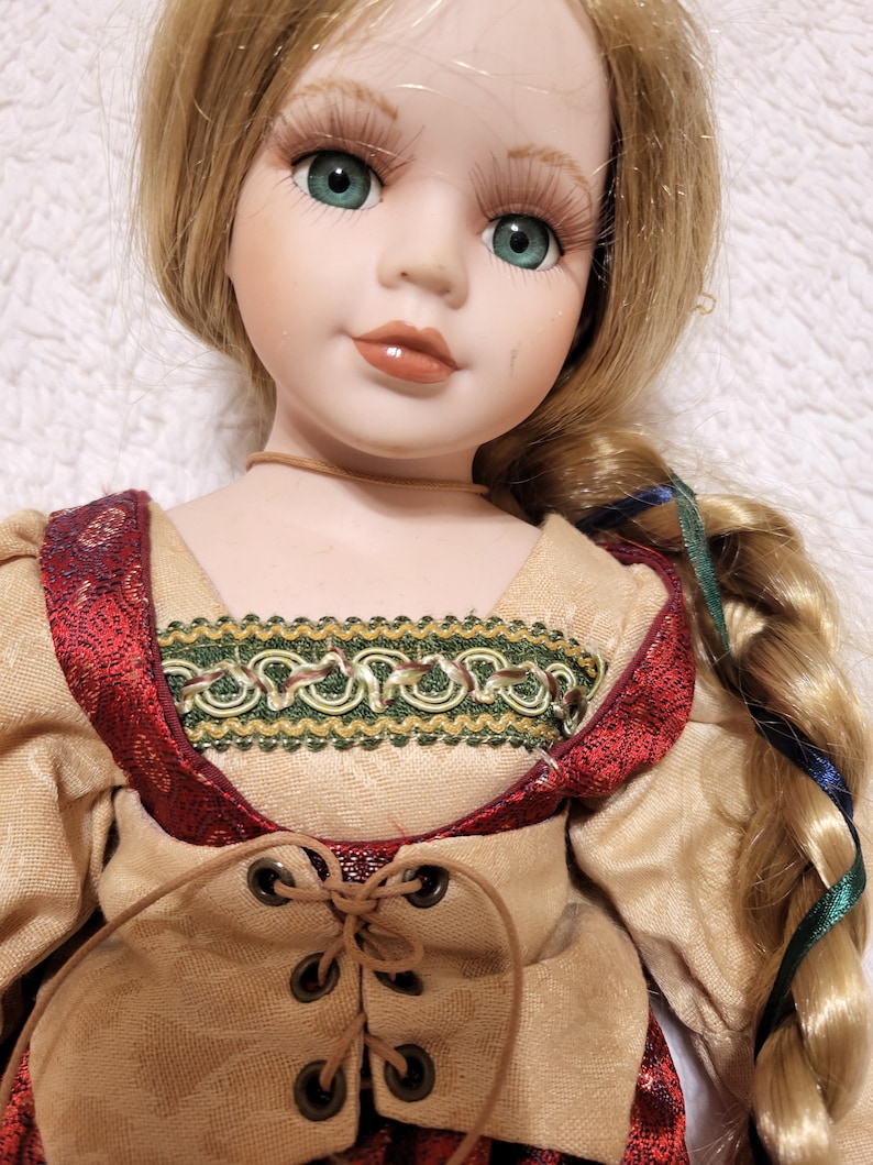 Vintage 1980s Fairy Tale Series Rapunzel Porcelain Doll - Etsy