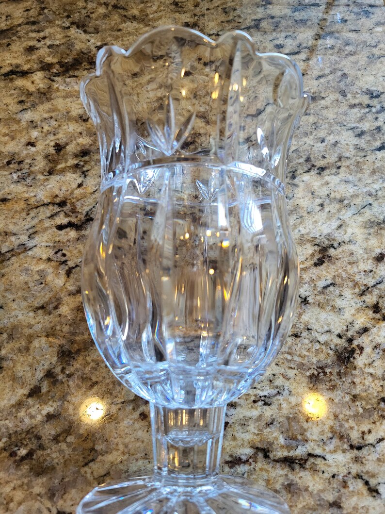 Crystal Tulip Hurricane Vase - Etsy