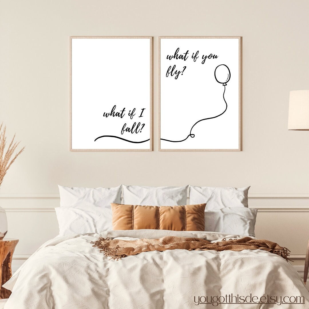 Digital Poster what If I Fall What If You Fly Motivation ...