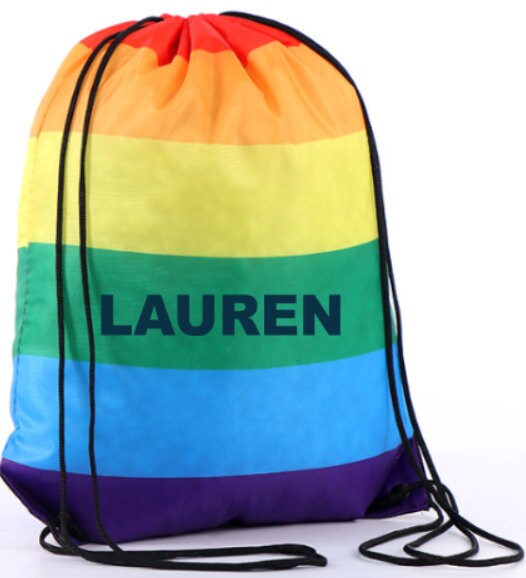 Personalised Drawstring Bag Kids School Bag Personalised Gym Bag ...