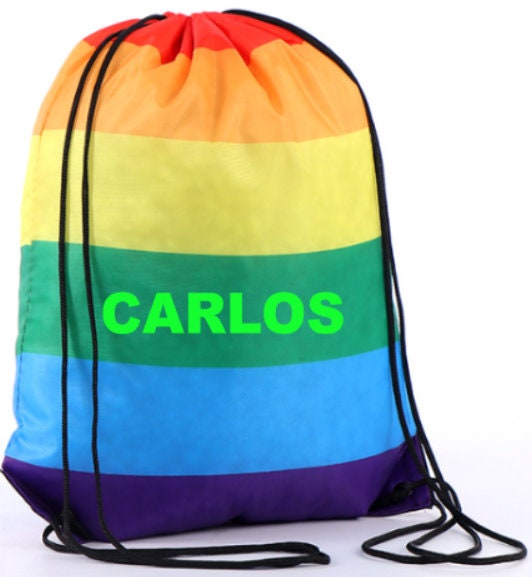 Personalised Drawstring Bag Kids School Bag Personalised Gym Bag ...