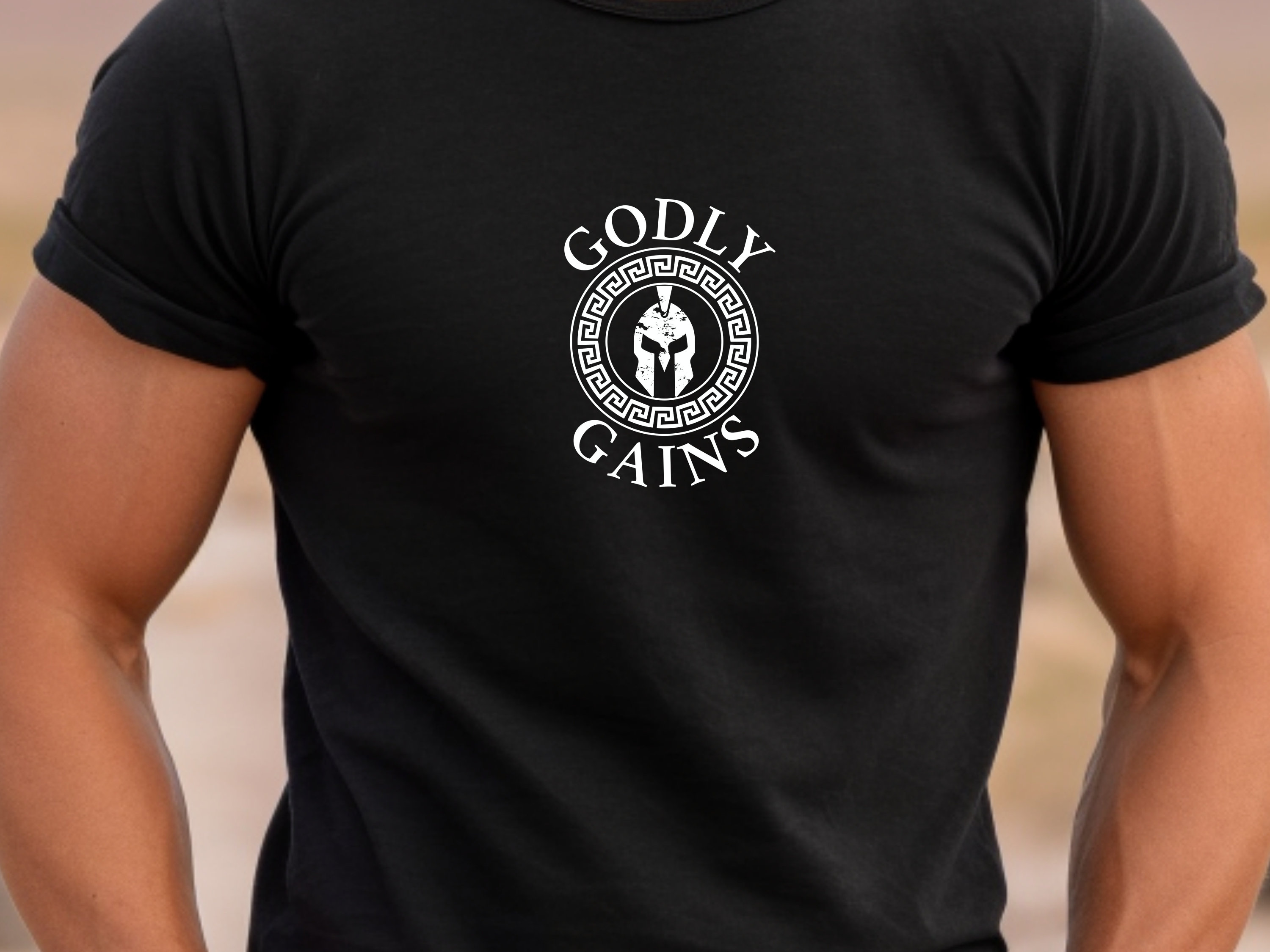 Godly Gains World's Strongman Tshirt, Gym Workout T Shirt, Christian ...