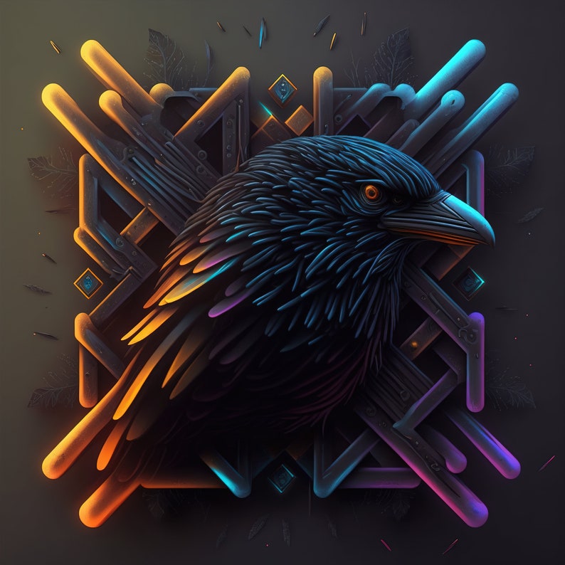 RAVEN 22 Instant Downloadable Wallpaper, Digital Download Poster ...