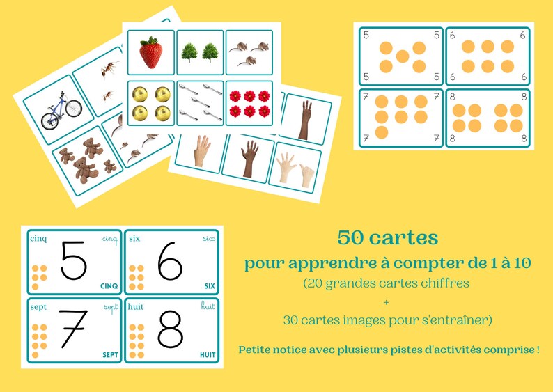 Montessori Calculation Kit Count From 1 to 10 Figures Numbers Count ...