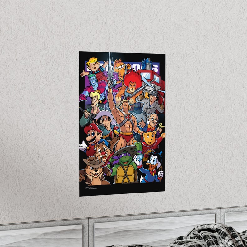Childhood Cartoons Premium Poster - Select Your Size! - Etsy