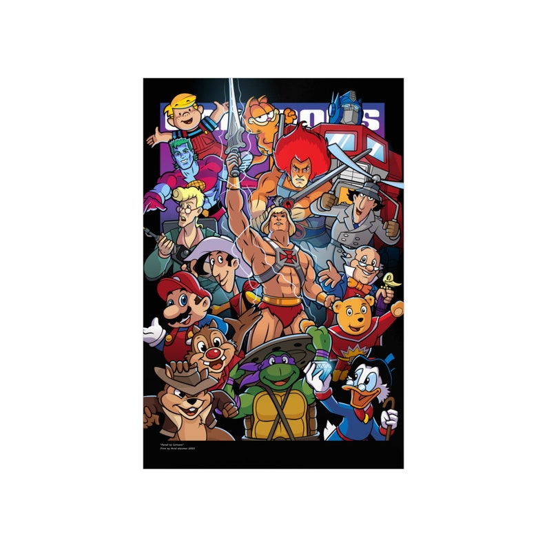 Childhood Cartoons Premium Poster - Select Your Size! - Etsy