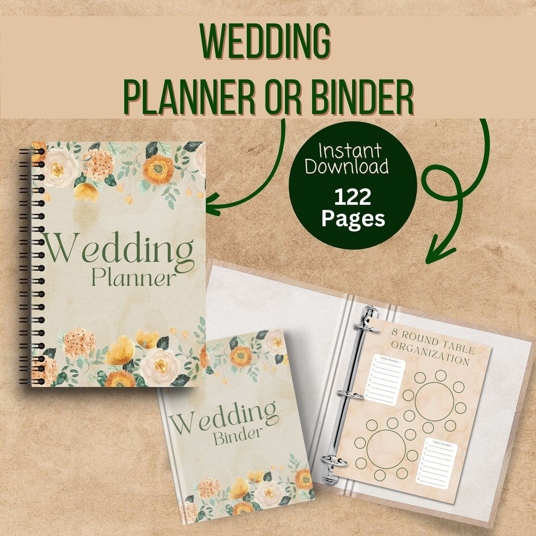 Printable Wedding Planner Wedding Binder - Etsy