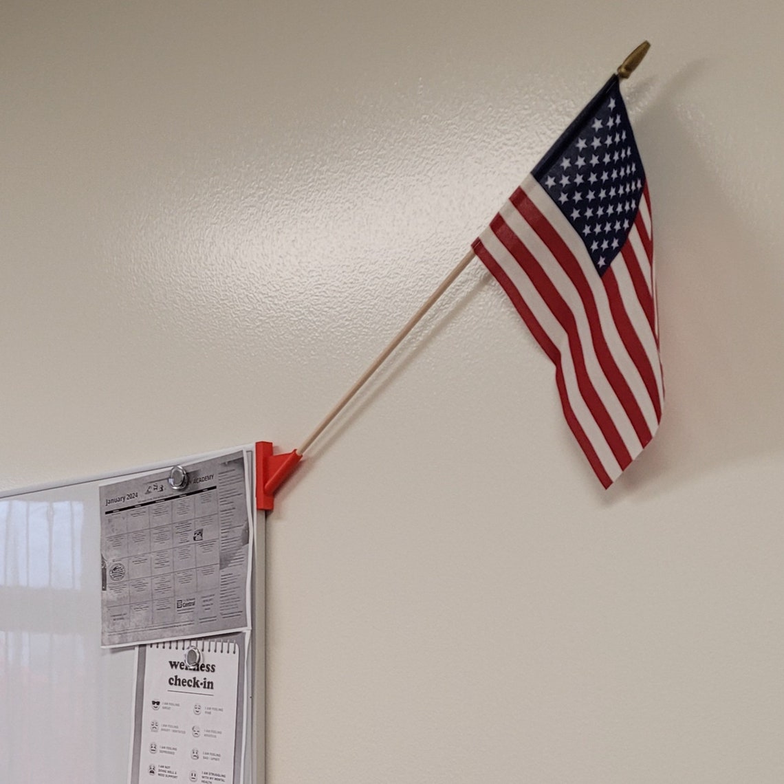 Mini Flag Pole Holder, Small Flag Holder for Classroom, Playhouse Flag ...