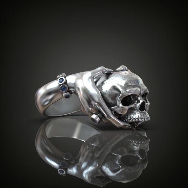 Silver Skull Ring - Etsy