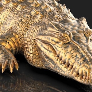 14K Gold Filled Crocodile Necklace,corrodible Alligator Pendant ...