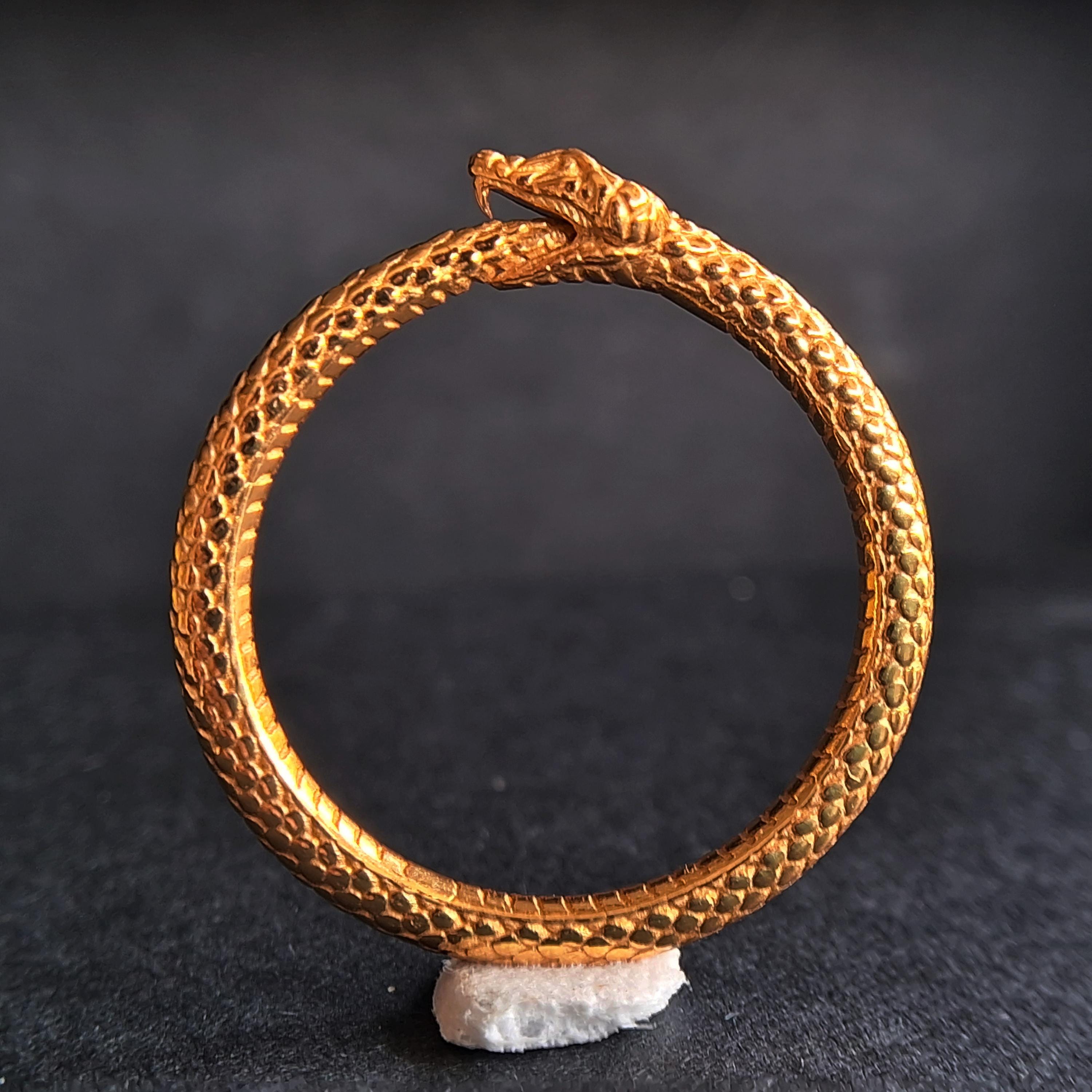 Ouroboros Snake Solid Silver Band Ring,snake Eating Tail Ring,ouroboros ...