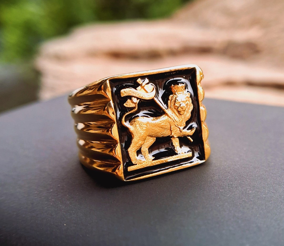 Lion Flage Ring,lion Signet Handmade Ring,silver Ring Lion of Judah Men ...