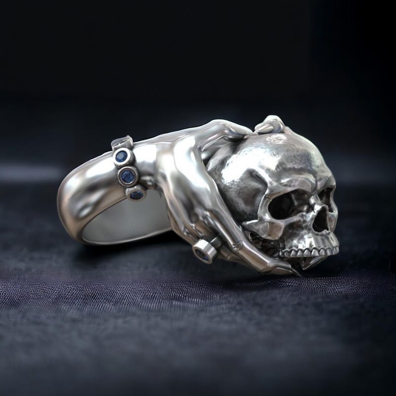 Silver Skull Ring - Etsy