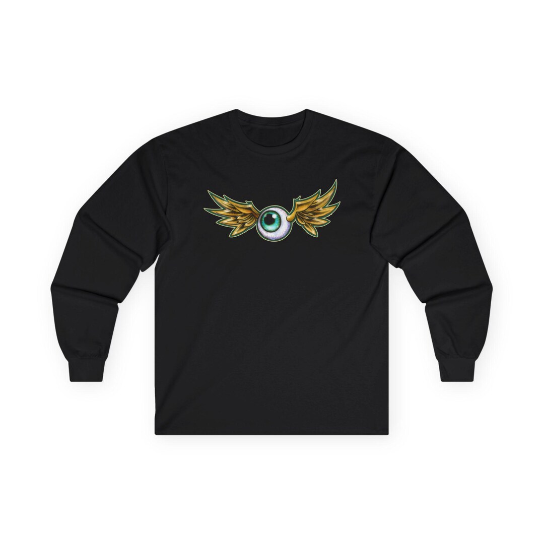 Vintage Flying Eyeball Hot Rod Long Sleeve Tee, Retro Unisex Graphic ...