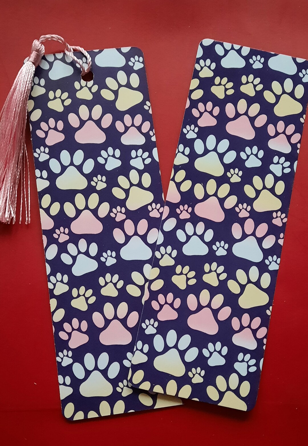 Paw Print Gradient Bookmark Cute Page Holder Reading Seasonal Page ...