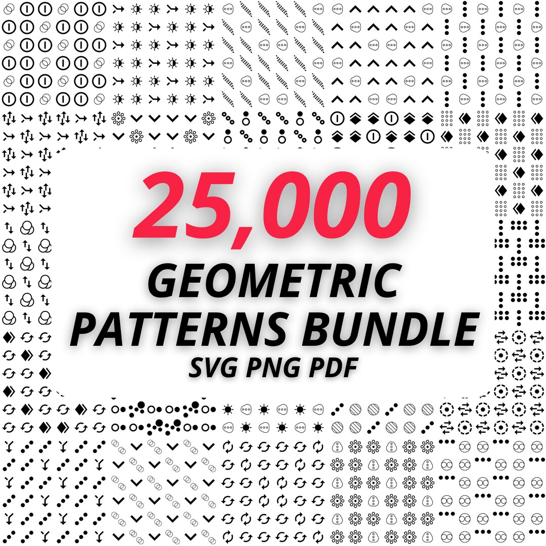 25000 Seamless Patterns Svg, Geometric Svg, Geometric Clipart ...