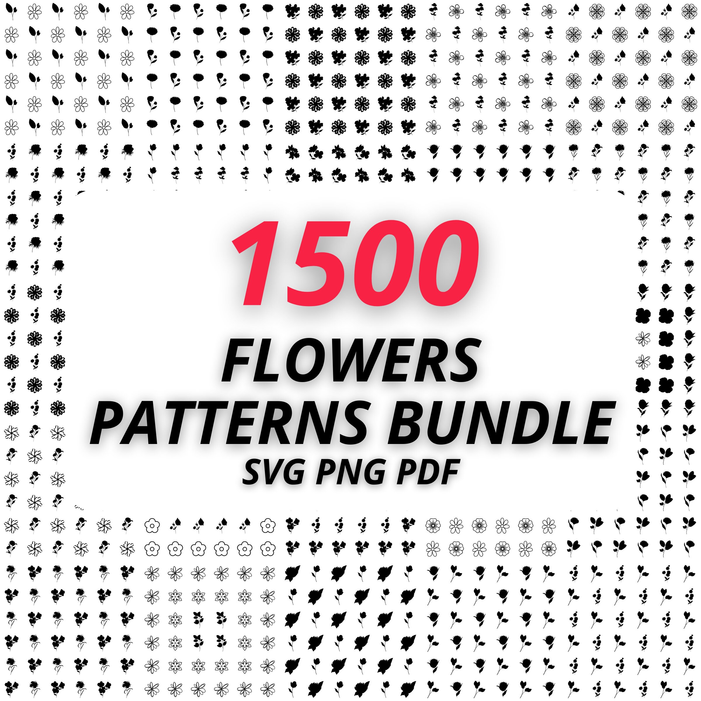 Floral Blossom SVG, Botanical Clipart Set, Floral SVG Cut File, Flower ...