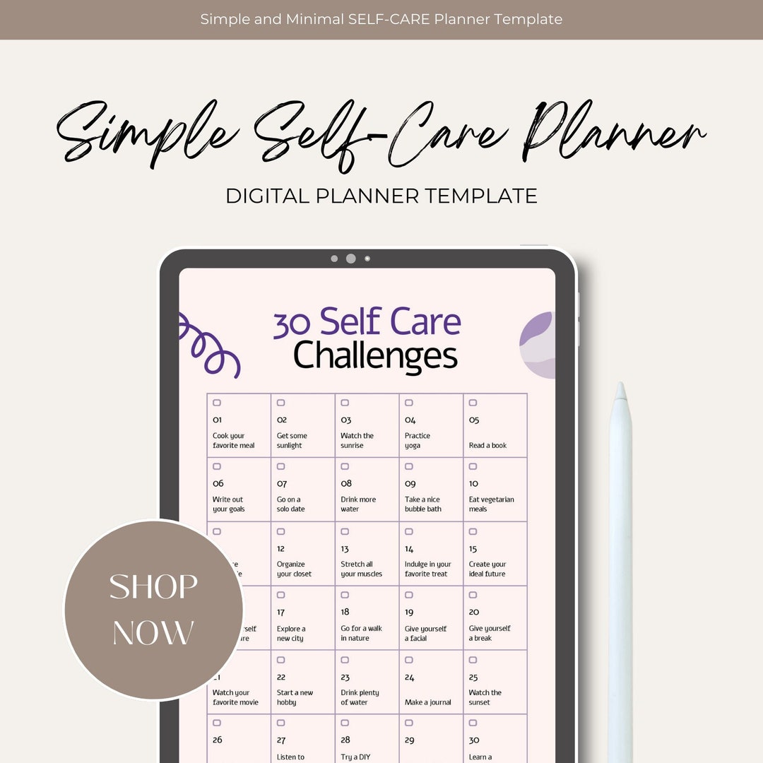 Minimal Self Care Checklist Printable, Aesthetic Self Care List PDF ...