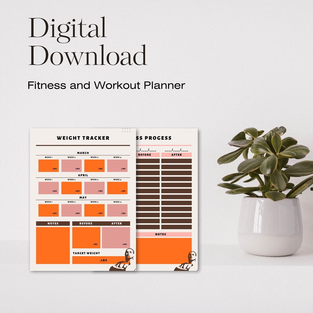 Daily Fitness Planner Printable, Fitness Overview, Weight Fitness ...