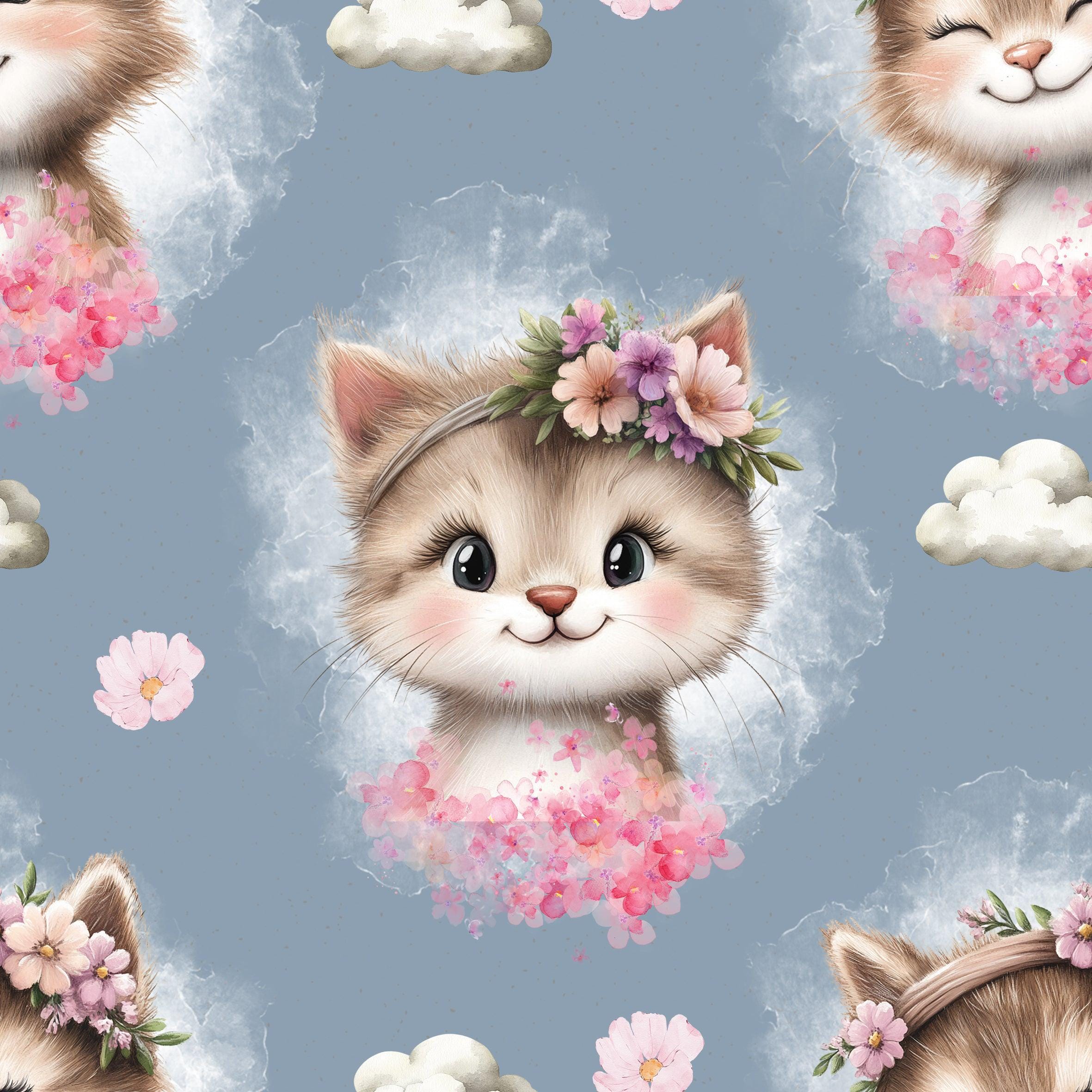 Hello Kitty Baumwolljersey Katzen Jersey Hello Kitty Rosa Katzen ...