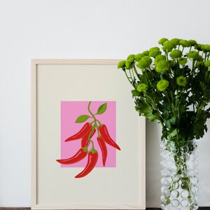 Set of 3 Prints, Lemon Print Set, Chilli Print, Wall Art Print, Wall ...
