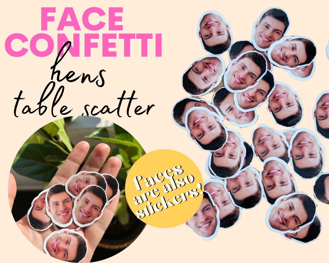 Face Confetti, Hens Party Table Decor, Hens Party Favours, Hens ...