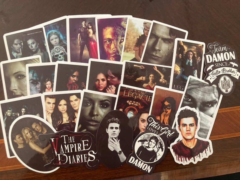 Vampire Diaries Stickers Damon Salvatore Stefan Salvatore Tvd Elena ...