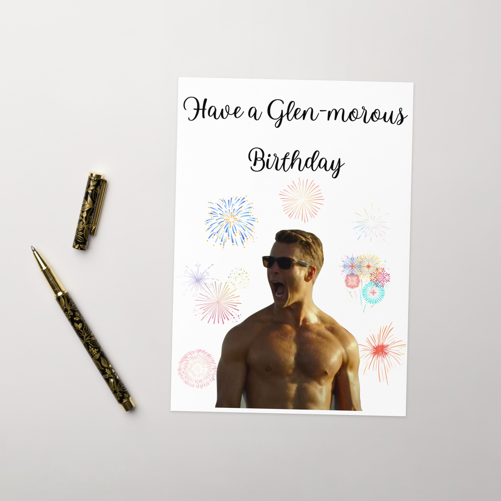 Glen Powell Hangman Jake Seresin Birthday Card | Top Gun Card | Scream ...