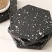 Luxury Black Hexagon Shaped Coasters Coasters Black - Etsy