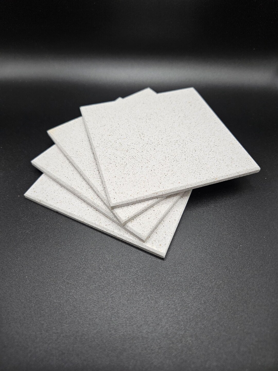 Square Quartz Coasters | White Quartz | Coaster Set | Handmade | Stone ...