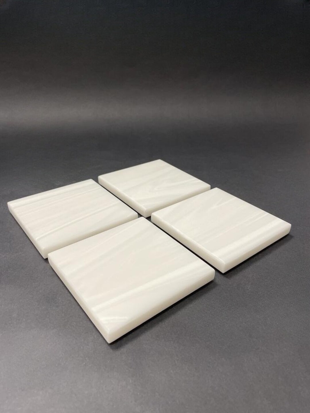 Luxury Square Coasters Coasters White Marble Effect - Etsy UK