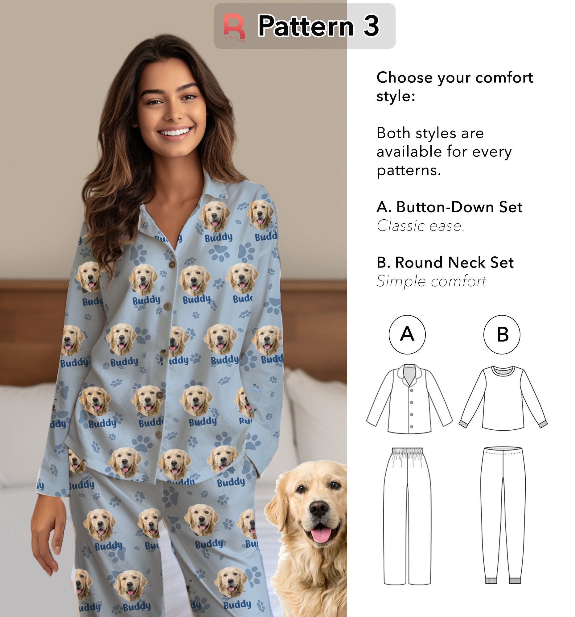 Custom Photo Pajamas Using Pet Photo Personalized Dog Pajamas Custom ...