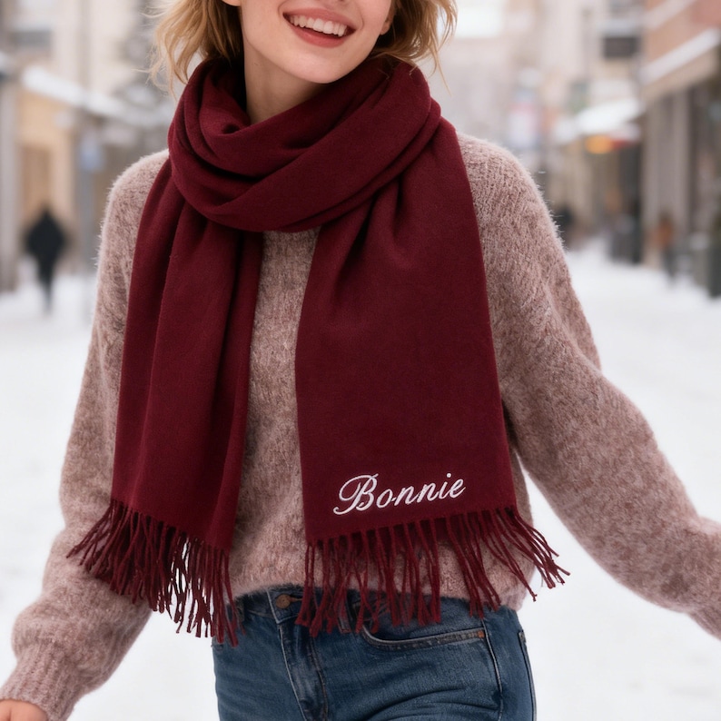 Personalized Gifts for Women, Custom Embroidered Initials Scarves ...