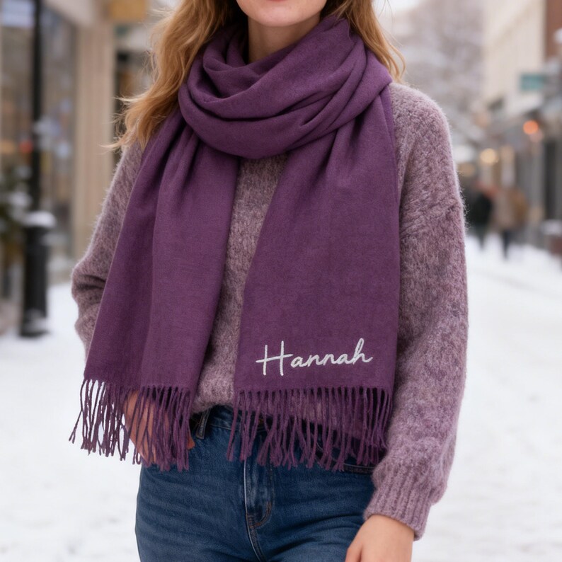 Personalized Gifts for Women, Custom Embroidered Initials Scarves ...