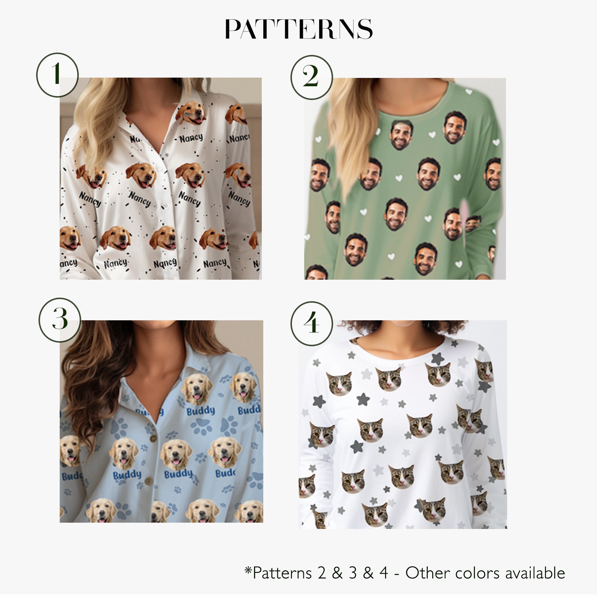 Custom Photo Pajamas Using Pet Photo Personalized Dog Pajamas Custom ...