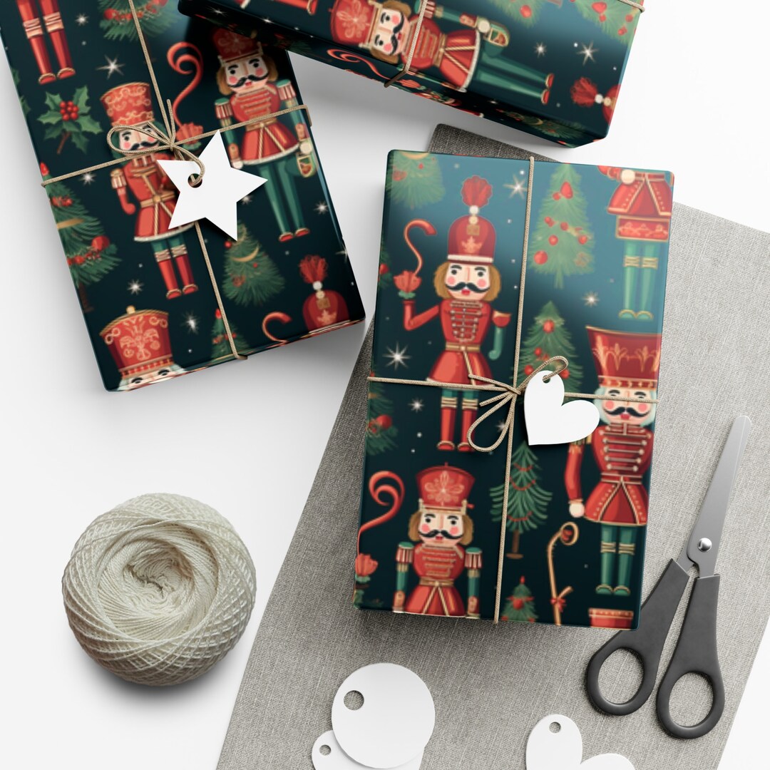 Nutcracker Gift Wrap Christmas Wrapping Paper Nutcraker - Etsy
