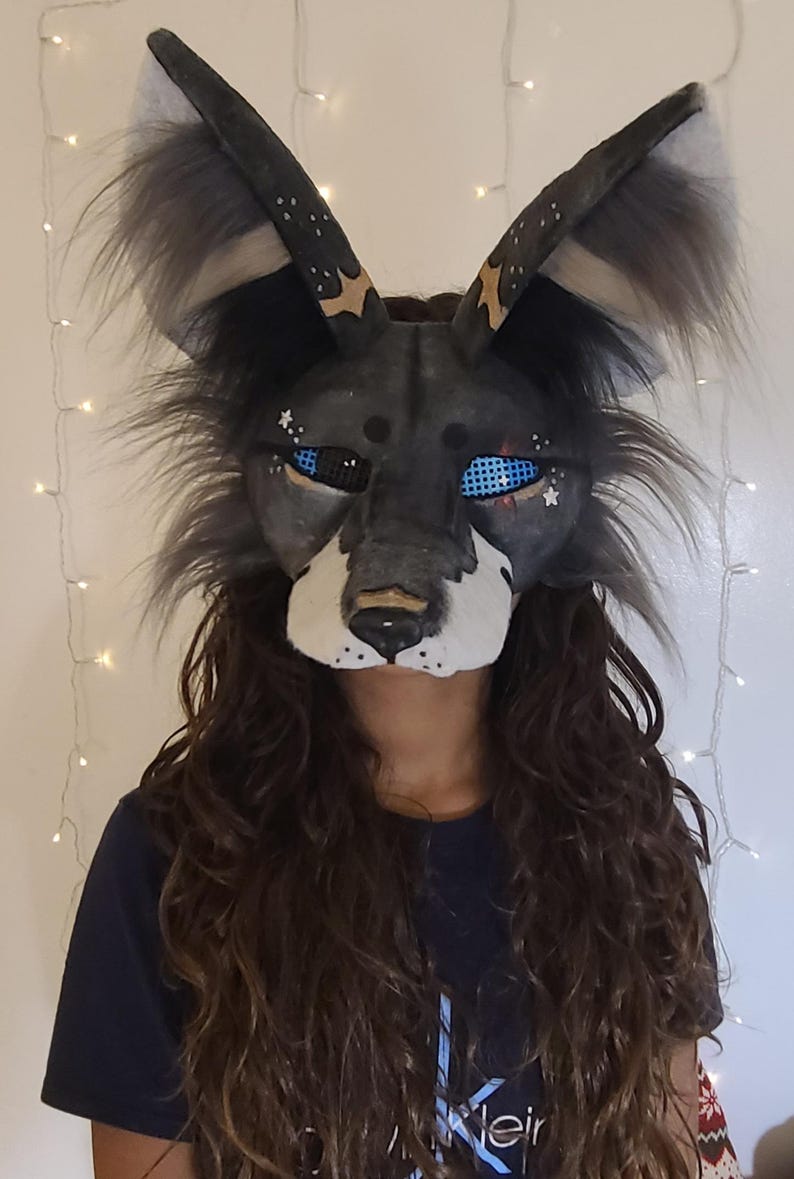Blind-eye Gray Wolf Therian Mask | Cheetahpaws Signature Canine ...
