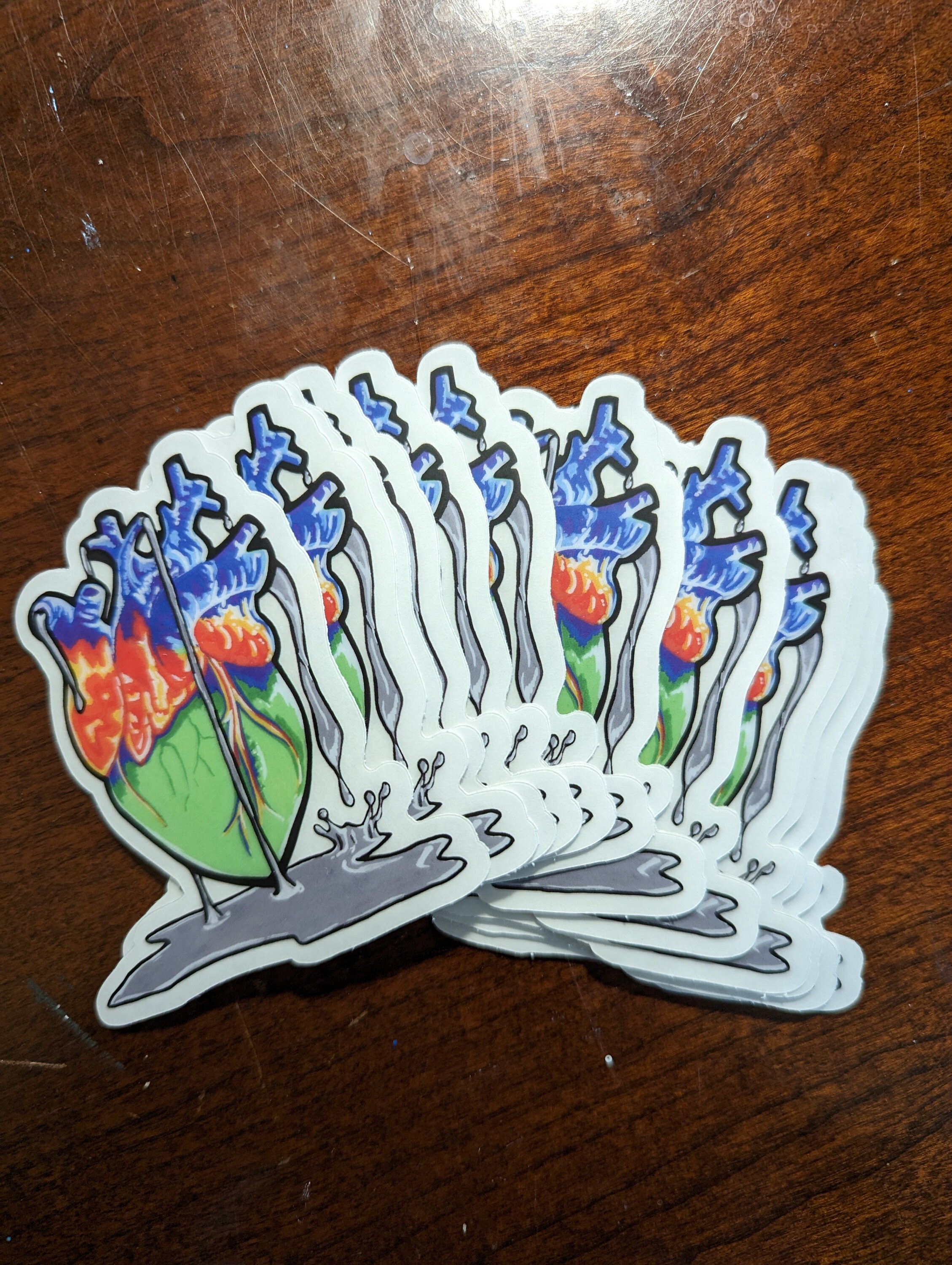 An Overworked Heart Vinyl Sticker - Etsy