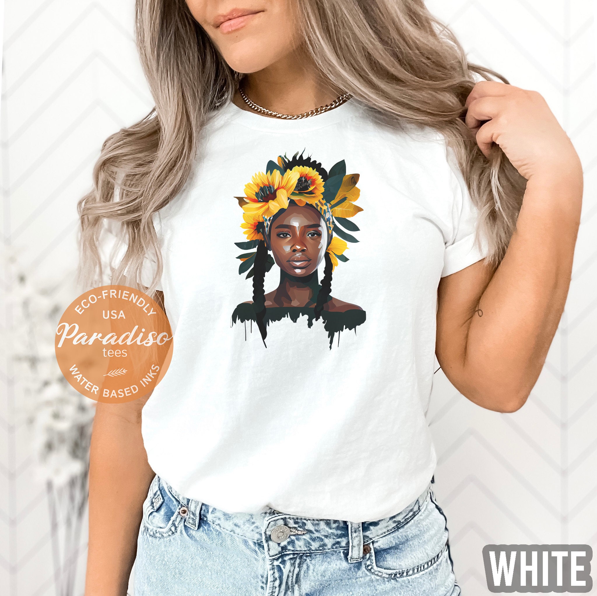 African Woman Shirt, Black Women T-shirt, African Beauty Gift, Black ...