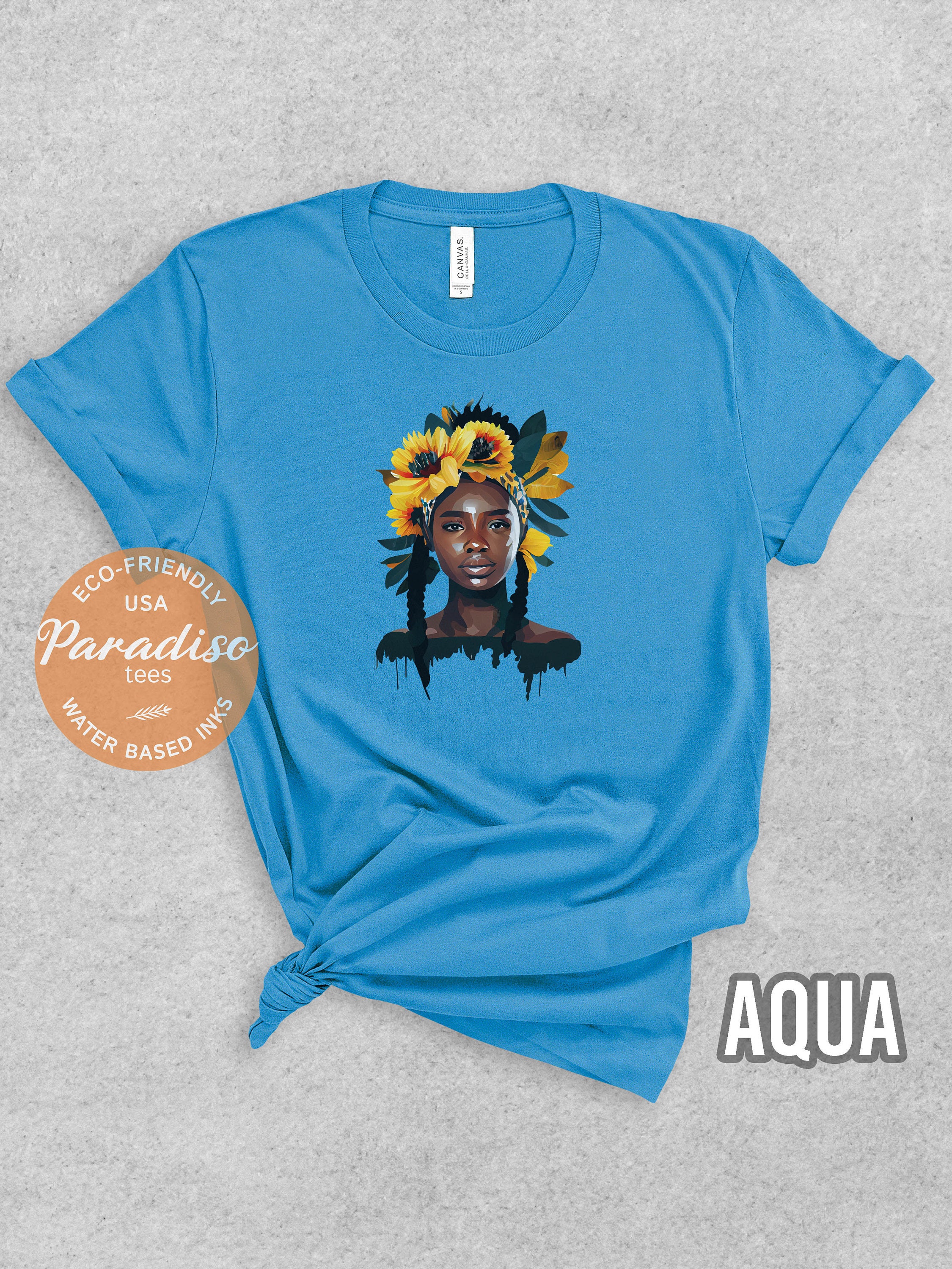 African Woman Shirt, Black Women T-shirt, African Beauty Gift, Black ...