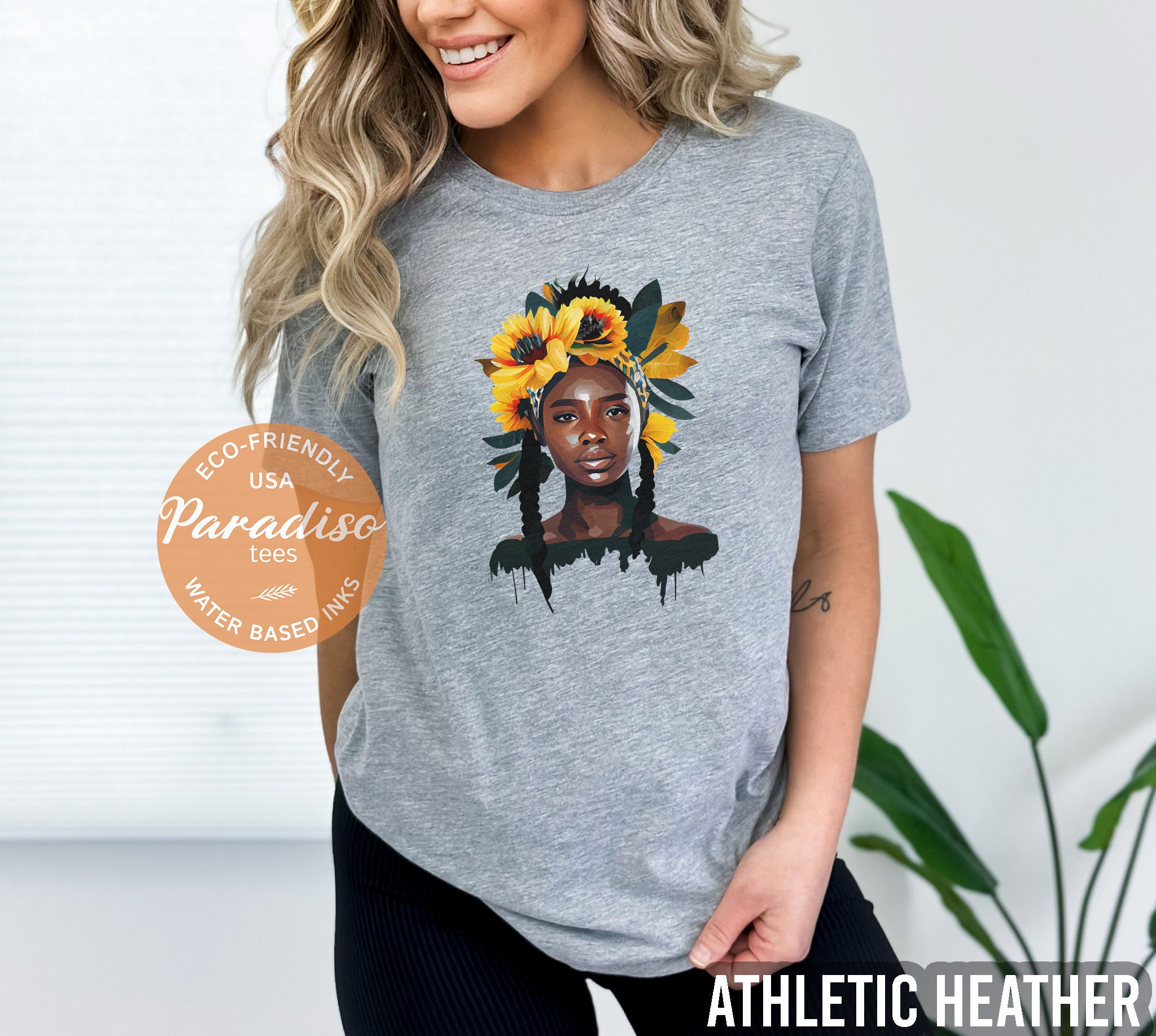 African Woman Shirt, Black Women T-shirt, African Beauty Gift, Black ...