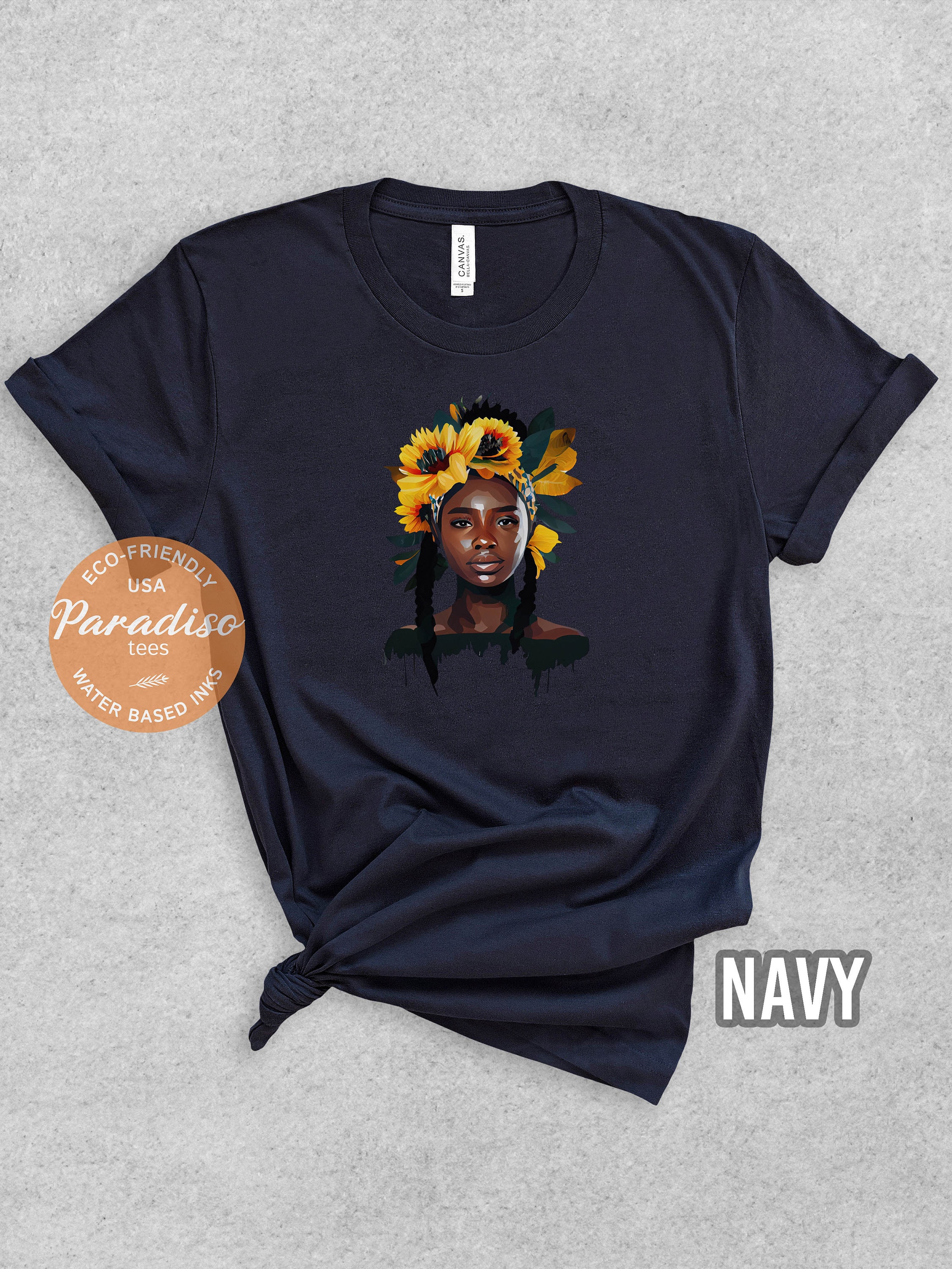 African Woman Shirt, Black Women T-shirt, African Beauty Gift, Black ...
