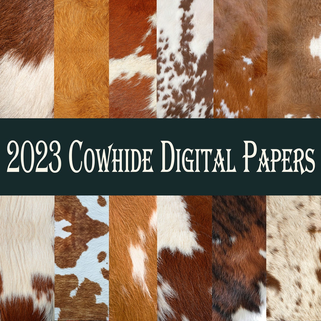 COWHIDE Textured Digital Papers Scrapbook Paper, Digital Paper Pack ...