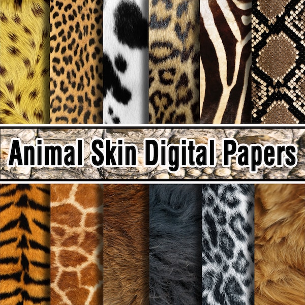 Animal Print Papers - Etsy