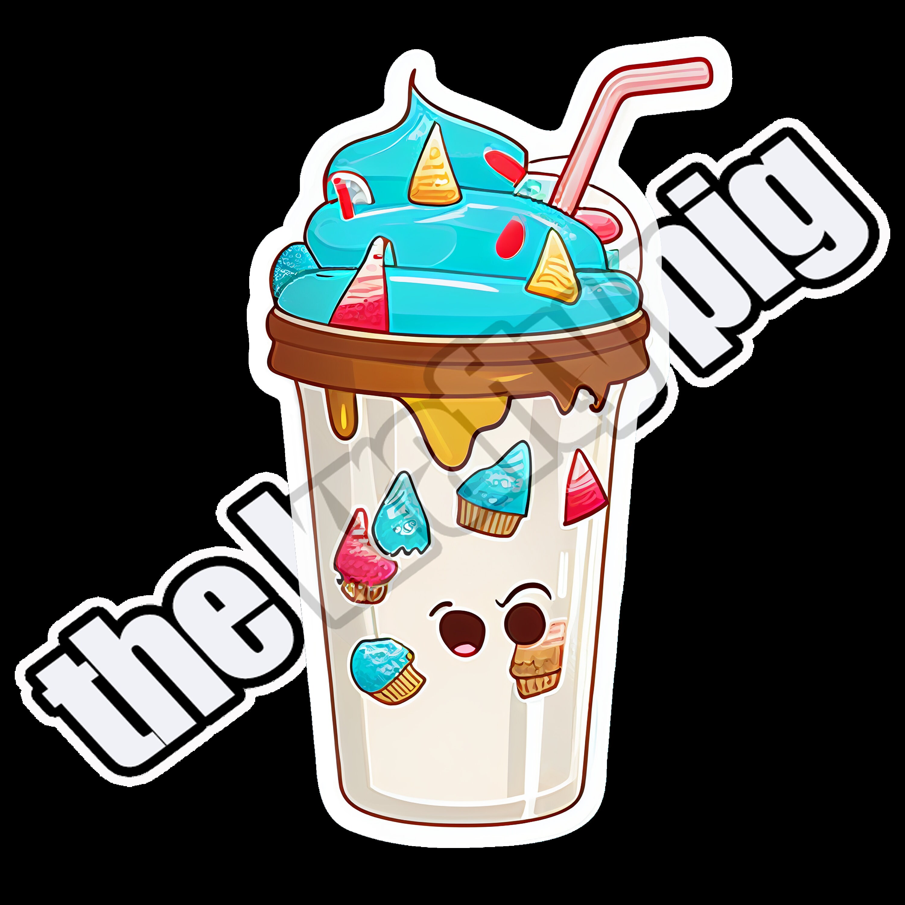CUTE CARTOON DRINKS Cup Clipart, Sublimation, Rainbow, Colourful ...