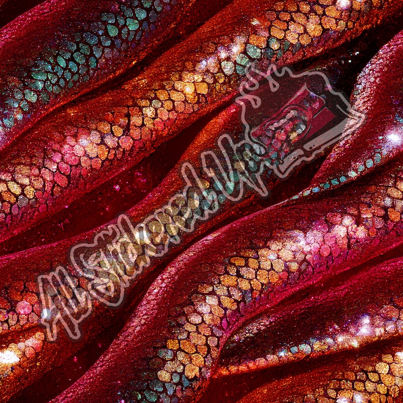 Metallic Red Dragon Scales Digital Papers Scrapbook Paper - Etsy