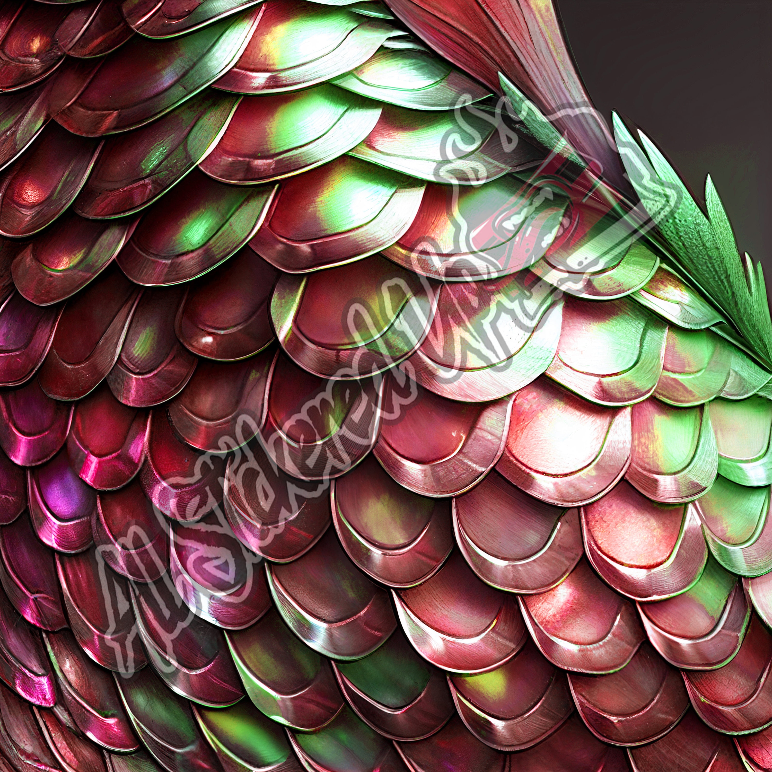 Metallic RED Dragon Scales Skin Mythical Gothic Digital Papers - Etsy