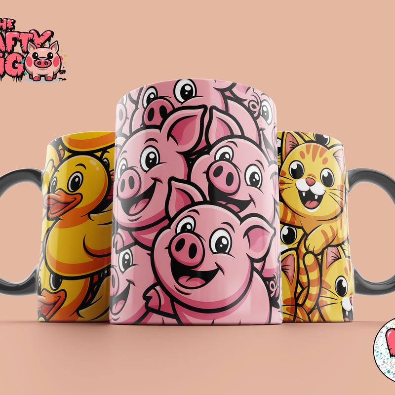 Custom Mugs Cartoon - Etsy